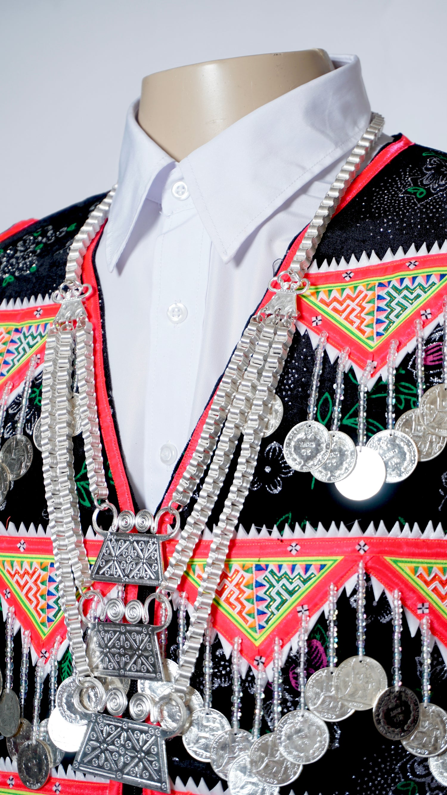 Men Vest w/Coins – Hmong Custom Clothes