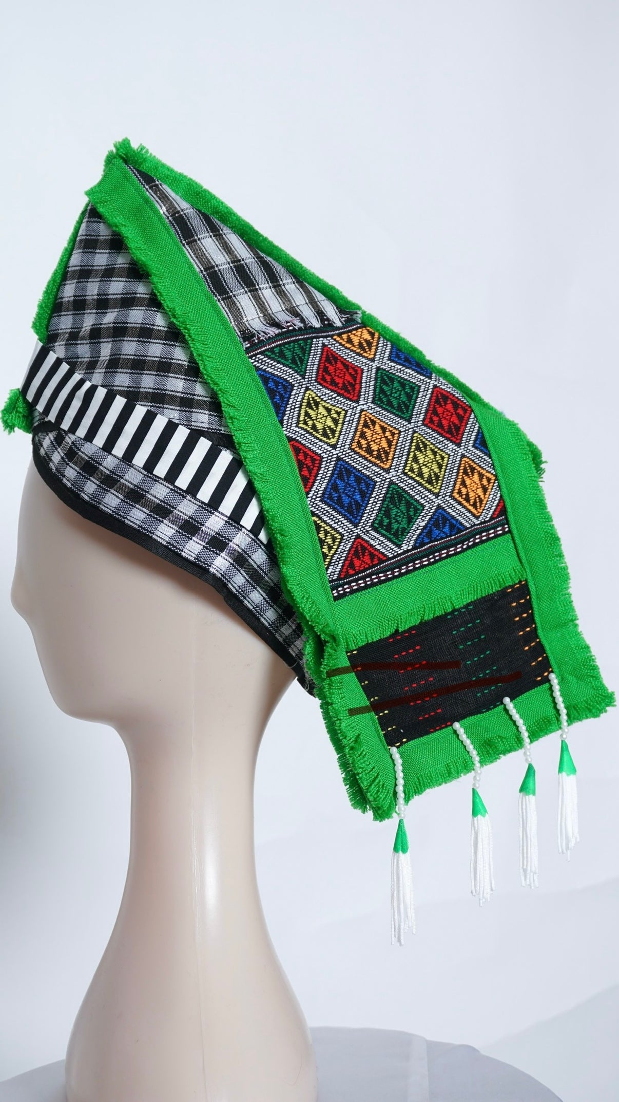 Green Rooster Hat – Hmong Custom Clothes