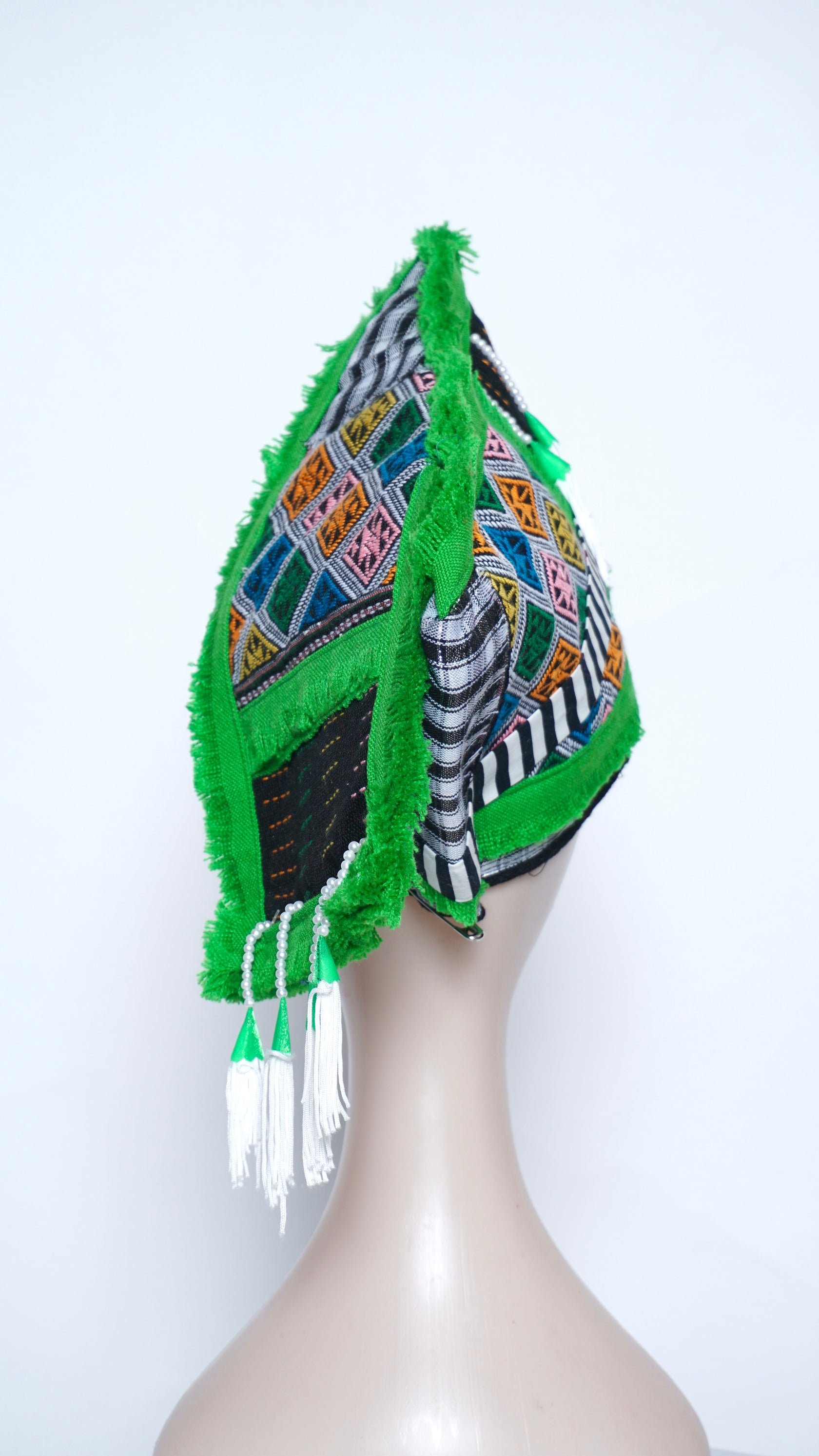 Green Rooster Hat – Hmong Custom Clothes